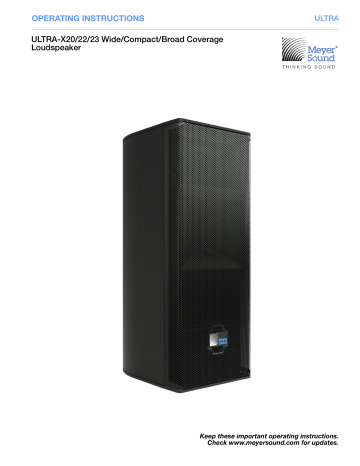 Meyer Sound ULTRA-X20 Compact Wide Coverage Loudspeakers Operating ...
