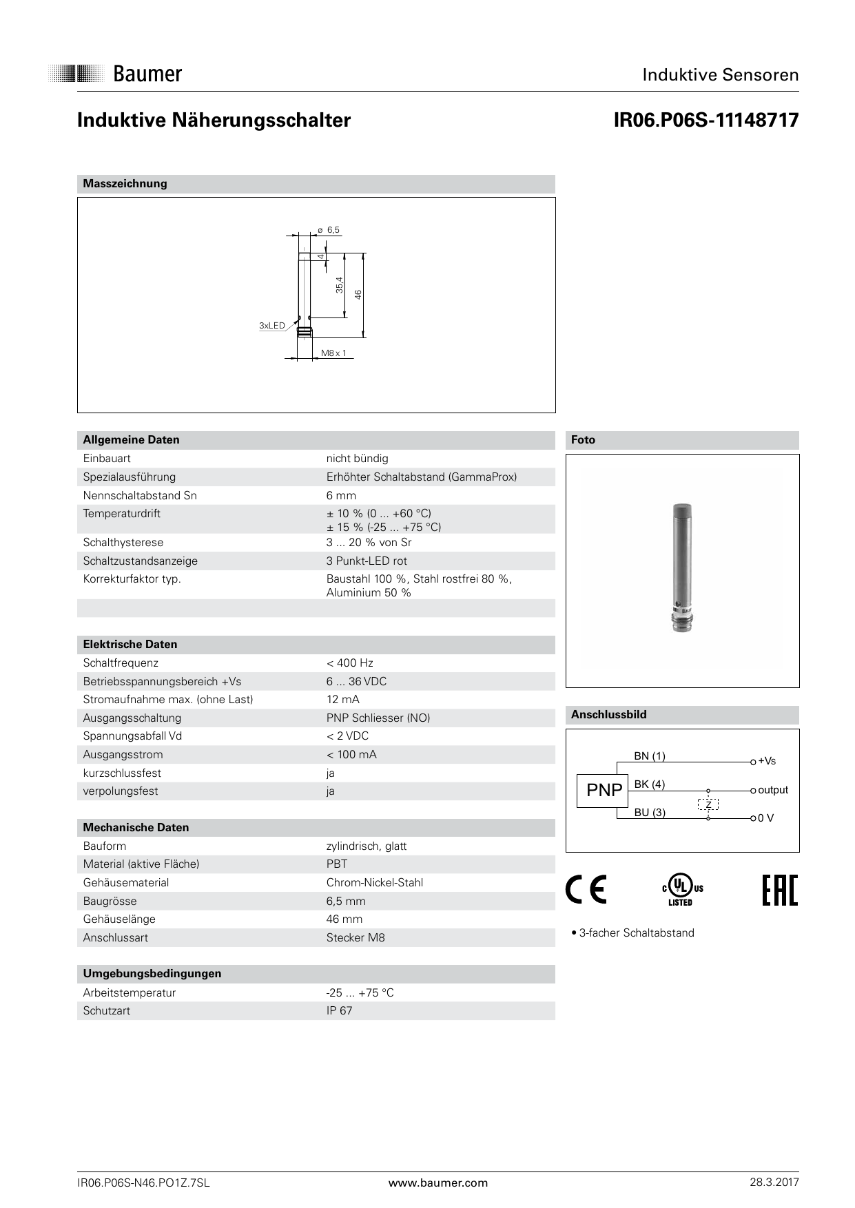 Baumer IR06.P06S-N46.PO1Z.7SL Datasheet | Manualzz