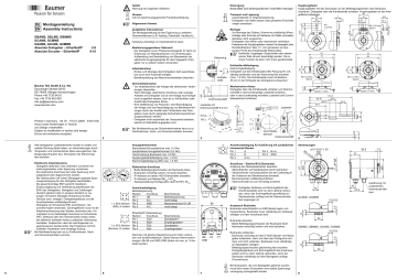 Baumer GXMMS Absolute encoder Installation and Operating Instructions ...