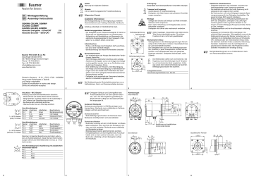 Baumer GXMMW Absolute encoder Installation and Operating Instructions ...