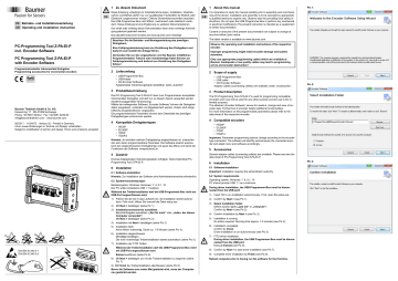 Baumer PC Programming Tool Z-PA-EI-P Programming tool Installation and Operating Instructions ...