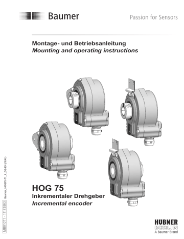 Baumer HOG 75 Incremental encoder Installation and Operating ...