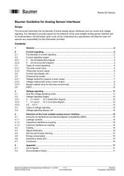 Baumer TED - User guide, Installation instructions, Data Sheet