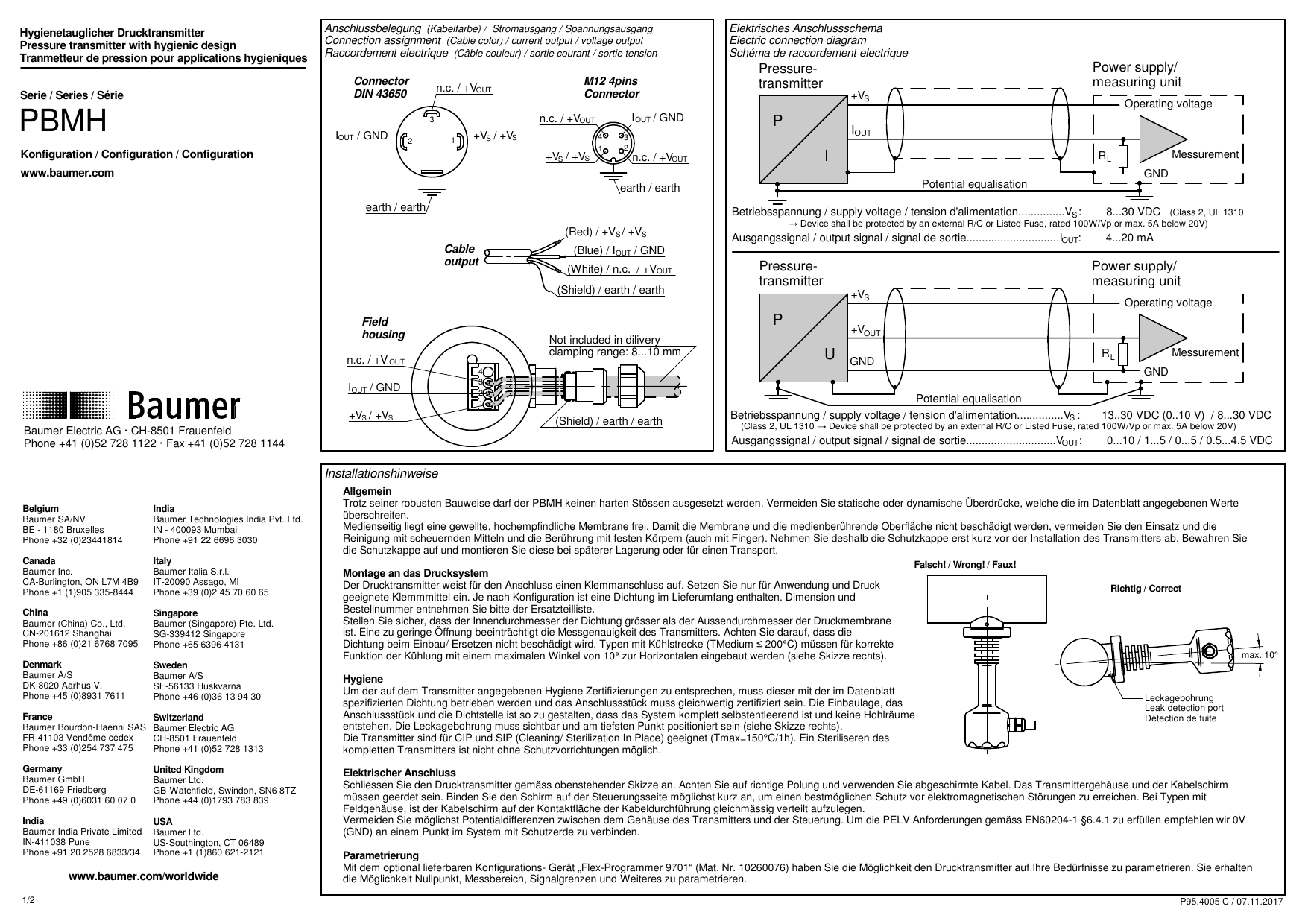 Baumer PBMH User manual | Manualzz