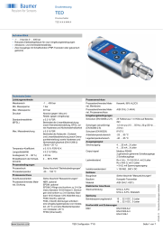 Baumer TED - Installation instructions, Data Sheet
