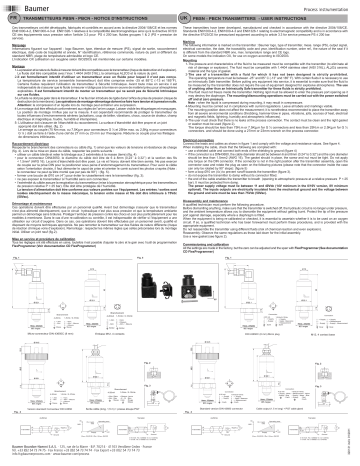 Baumer PBSN Pressure measurement Installation and Operating ...