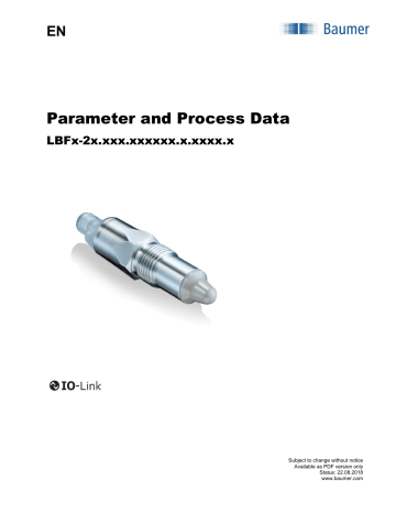 Baumer LBFI Level measurement Installation and Operating Instructions ...