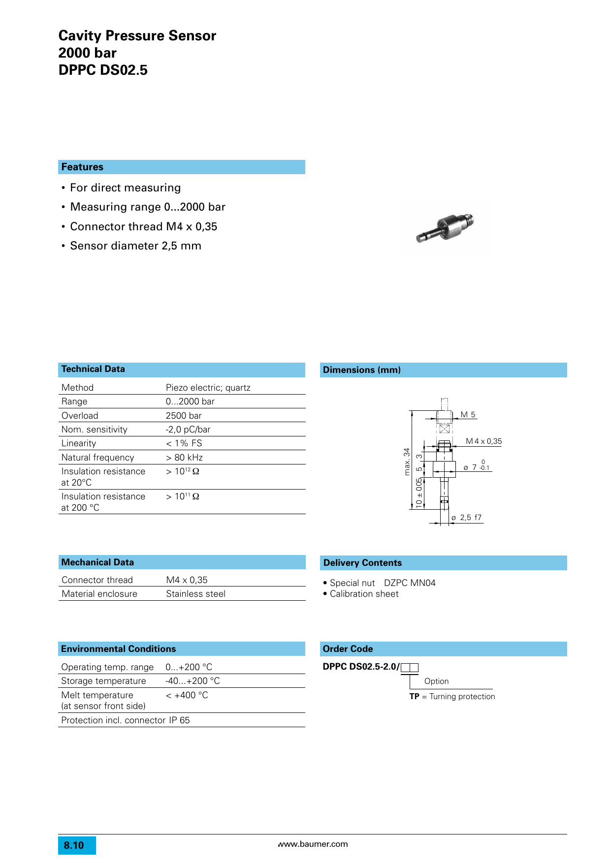 Pressure Sensor Datasheet Pdf at Nathan Graham blog