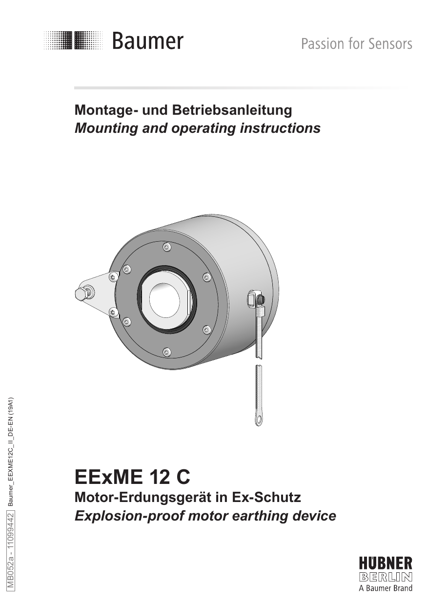 Baumer Motor earthing unit ATEX/IECEx - EExME 12 C Motor earthing unit ...