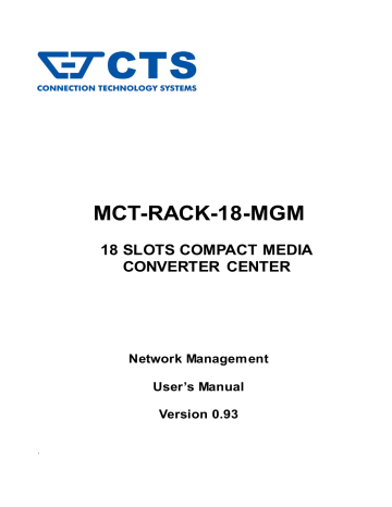 CTS MCT-RACK-18-MGM User's Manual | Manualzz
