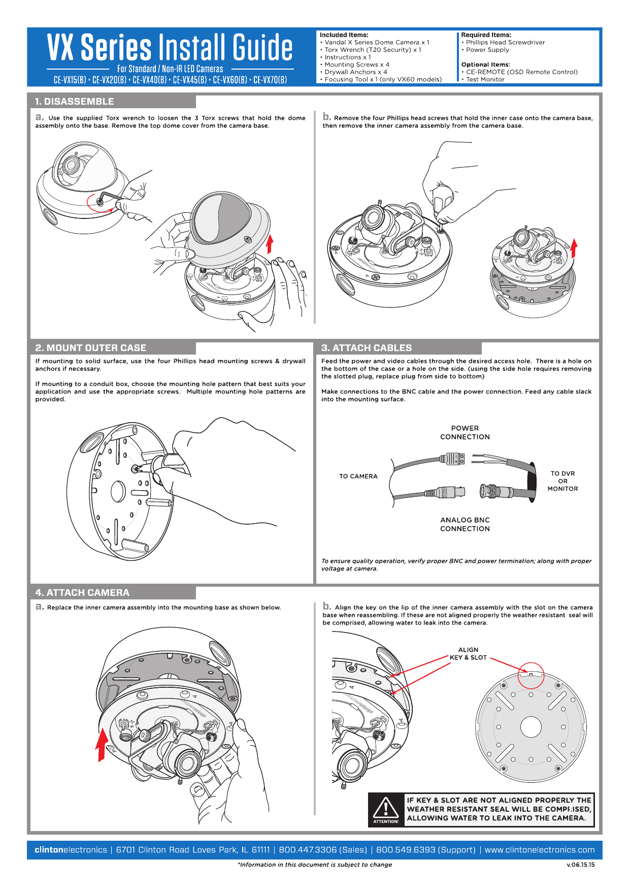 Clinton Electronics CE-VX60, CE-VX40, CE-VX45, CE-VX15, CE-VX20 Installation guide | Manualzz