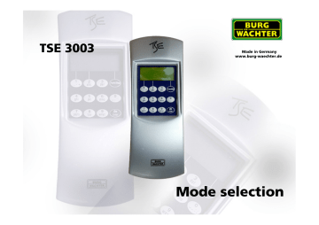 Burg-Wachter TSE 3003 Secutronic Owner Manual | Manualzz