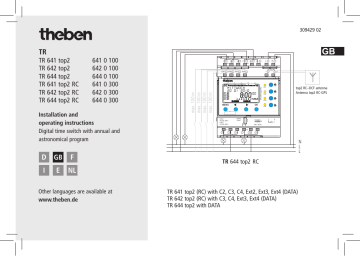 Theben TR 642 top2 RC Operating instructions | Manualzz
