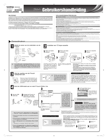 Brother P-touch 1230PC de handleiding | Manualzz