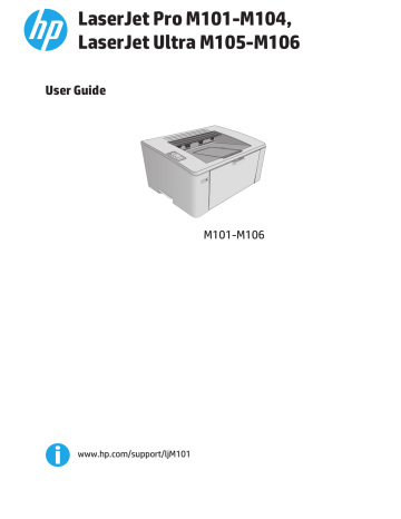 HP LaserJet Ultra M106 Printer series User Guide | Manualzz