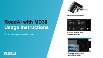 Vaisala RoadAI Mobile App and Online Map Manual | Manualzz