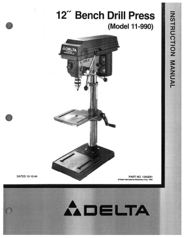 Delta Drill Press 11 990 Parts | Reviewmotors.co
