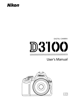Nikon D3100 - Owner's manual, Reference manual, User Guide, User manual, User's Guide ...