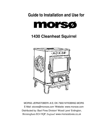 Morso 1430 Cleanheat Squirrel Manual To Installation And Use | Manualzz