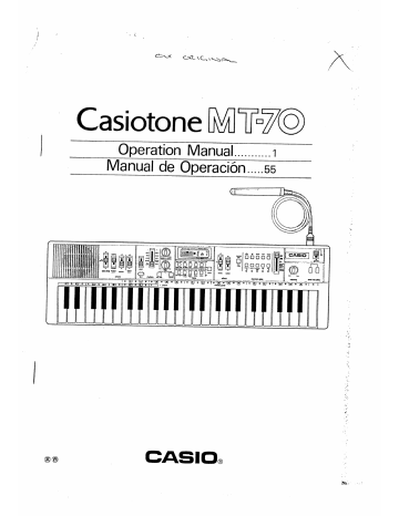 Casio Casiotone MT-70 Operation Manual | Manualzz