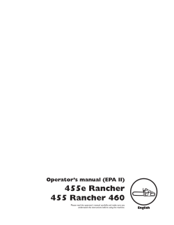Husqvarna 455 Rancher - Owner's manual, User manual, User's manual ...