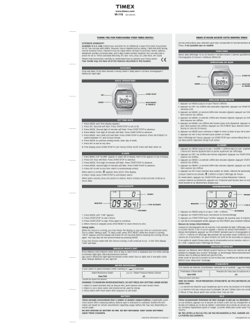 Timex 555-095000, W-116 User Manual | Manualzz