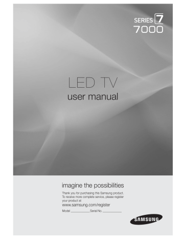 Samsung UN40C7000, UN46C7000, UN55C7000 User Manual | Manualzz