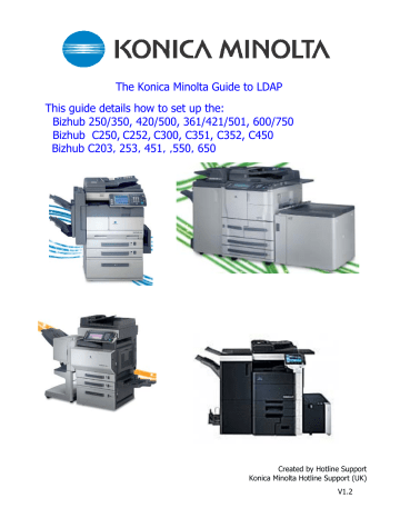 Konica Minolta BIZHUB 253, BIZHUB 451, BIZHUB 550, BIZHUB 650, BIZHUB ...
