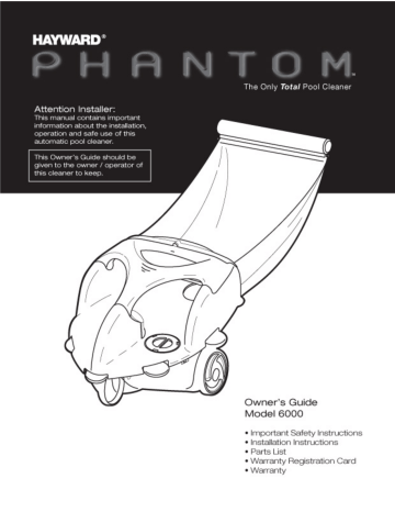 Hayward Phantom 6000 Owner's Manual | Manualzz