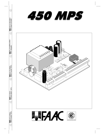 FAAC 450 MPS Control Panel Installation Instructions Manual | Manualzz