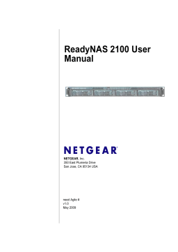Netgear ReadyNAS 2100 - User manual, installation Guide
