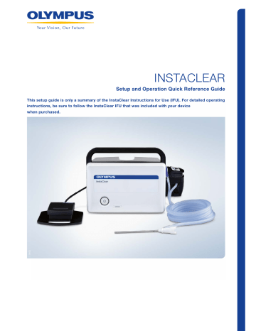 Olympus InstaClear Quick Reference Manual | Manualzz