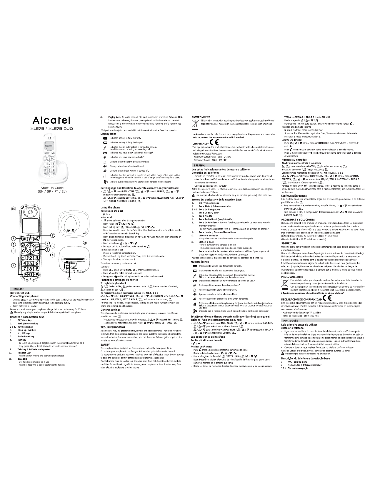 Alcatel XL575 User manual | Manualzz