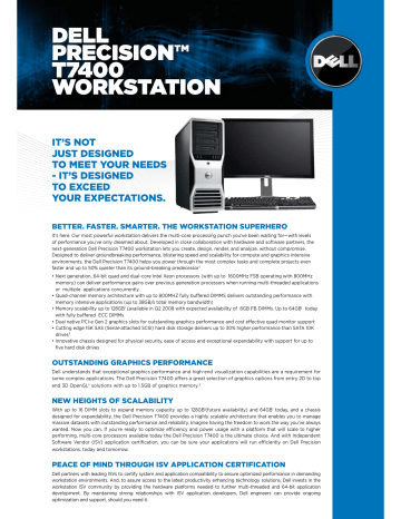 Dell Precision T7400 DCDO Specifications | Manualzz