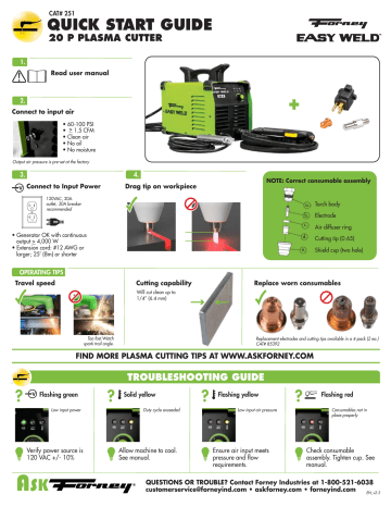 Forney Easy Weld 20P Quick Start Guide | Manualzz