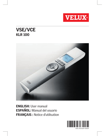 Velux KLR 100, VSE KLR 100 User Manual | Manualzz
