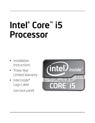 Intel Core i5 Desktop Series, Core i7 Extreme Edition Installation ...