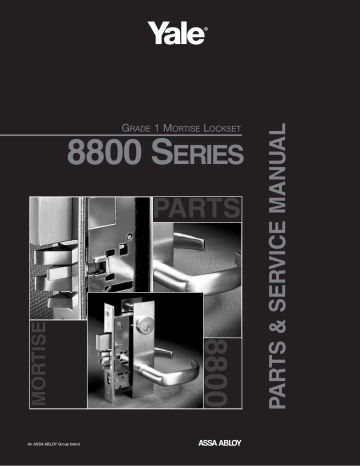 Yale MORTISE 8800 SERIES Parts & Service Manual | Manualzz