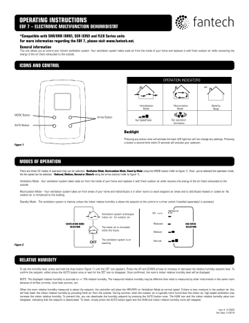 Fantech EDF 7 Operating Instructions | Manualzz