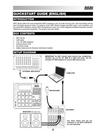 Akai MPC Quick Start Manual | Manualzz