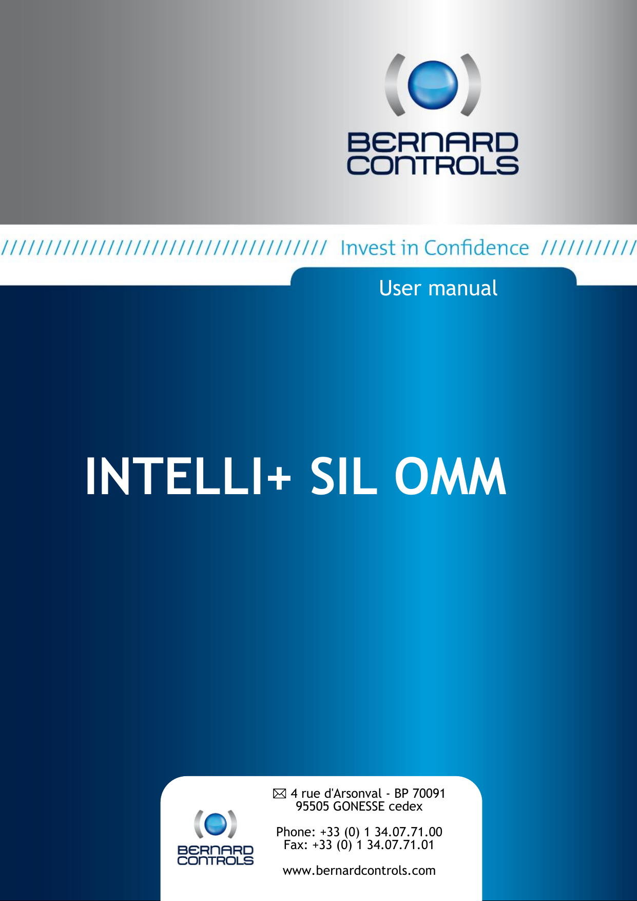 Bernard Controls INTELLI+ SIL OMM Installation & Operation Manual | Manualzz