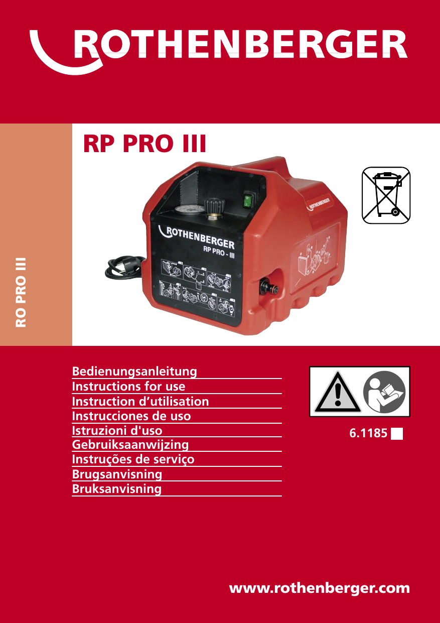 Rothenberger Testing pump RP Pro User manual | Manualzz