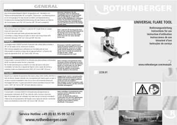 Rothenberger Universal flaring tool Benutzerhandbuch | Manualzz