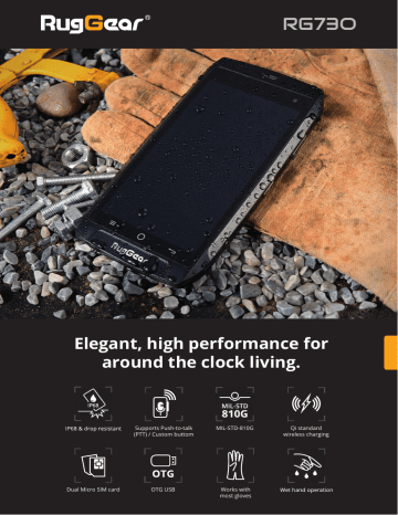 RugGear RG730 Spec Sheet | Manualzz