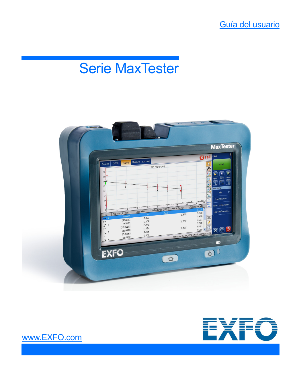EXFO MaxTester Series Guía del usuario | Manualzz