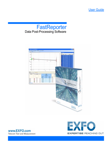 EXFO FastReporter Data Post-Processing Software User Guide | Manualzz