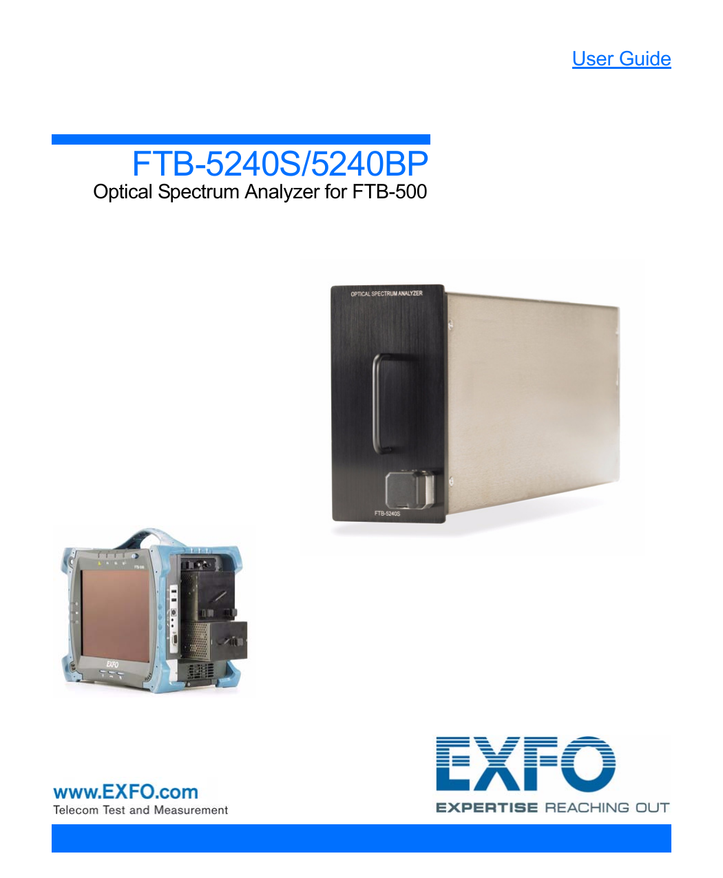 Exfo Ftb 5240s Optical Spectrum Analyzer For Ftb 500 User Guide Manualzz