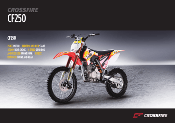 Crossfire CF250 Motorbike Spec Sheet | Manualzz