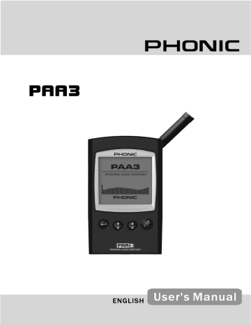 Phonic PAA3 Owner Manual | Manualzz
