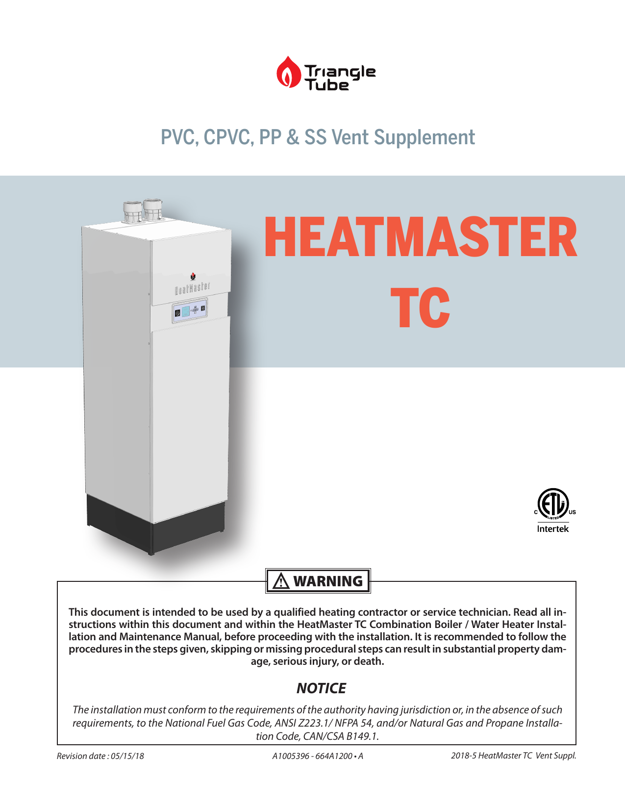 Triangle Tube HeatMaster TC Manual | Manualzz